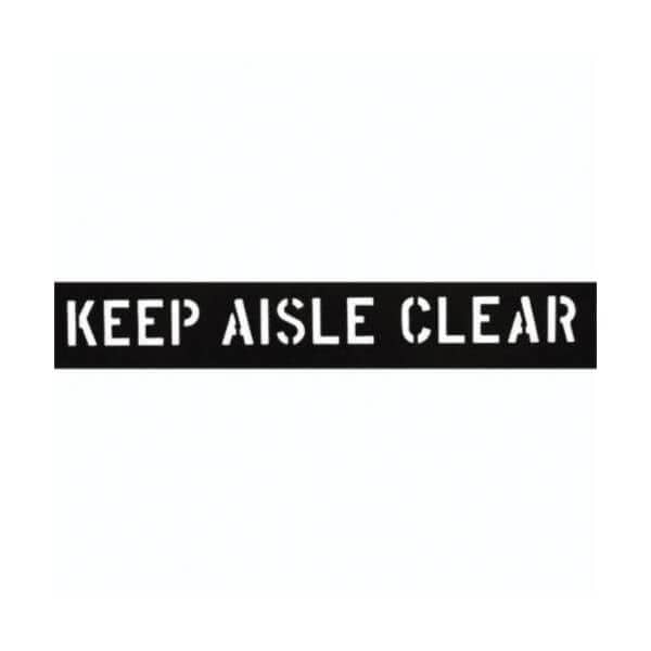 C.H. Hanson Commercial Stencil, Economy Grade Reusable, Keep Aisle Clear CharacterLegend, 3 In ...